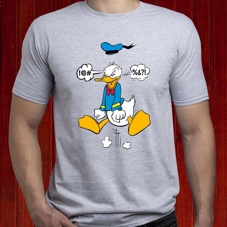 Angry Donald Duck T-Shirt Donald Duck Swearing Tshirt Disney | Etsy