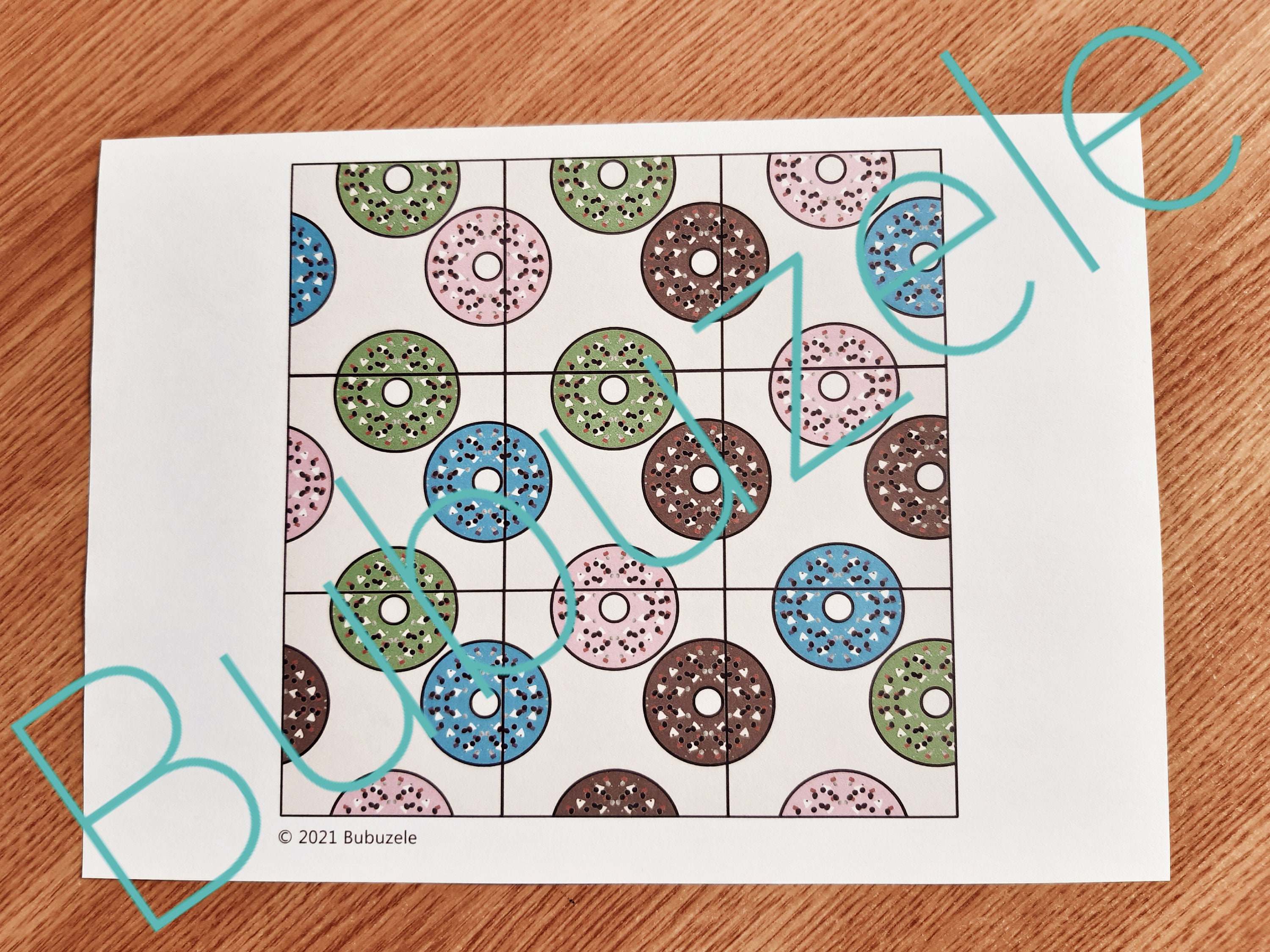 Printable Puzzle Donuts - Etsy