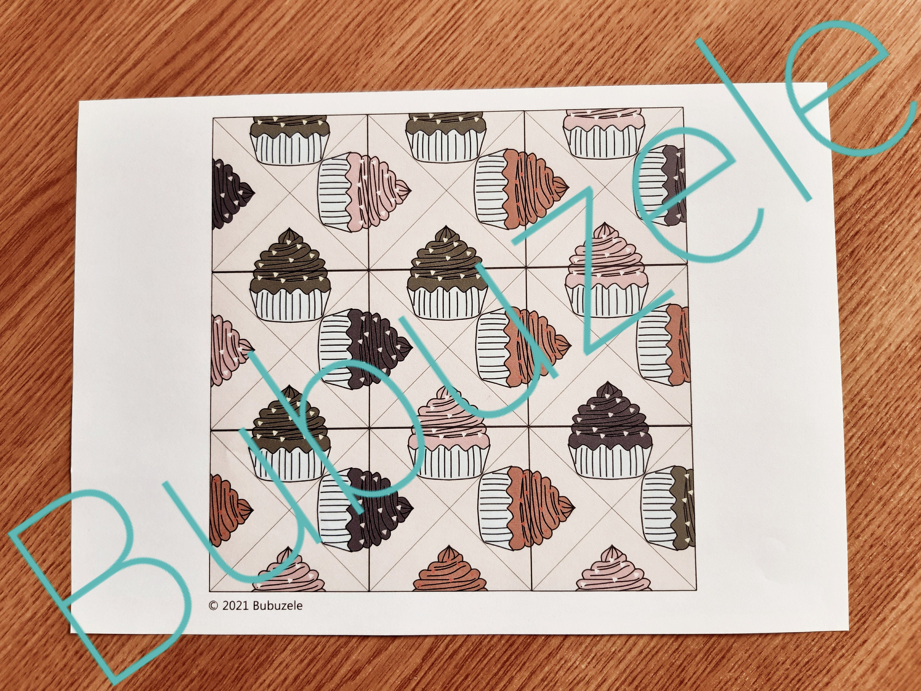 Printable Puzzle Cupcakes - Etsy