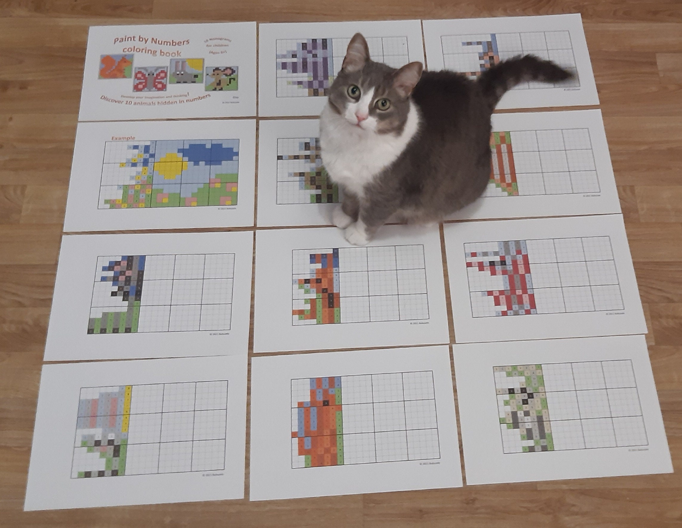 Pixel Puzzles Printable - Etsy