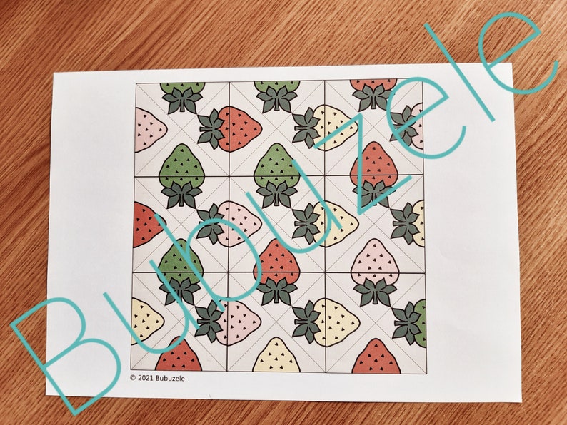 Printable Puzzle Strawberries - Etsy