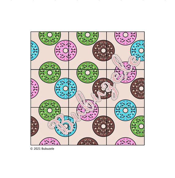 Printable puzzle donuts | Etsy