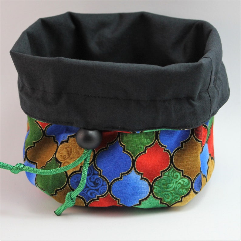 Jewel Tone Reversible Stand up Fabric Bag for Dice, Jewelry, and Gifts ...