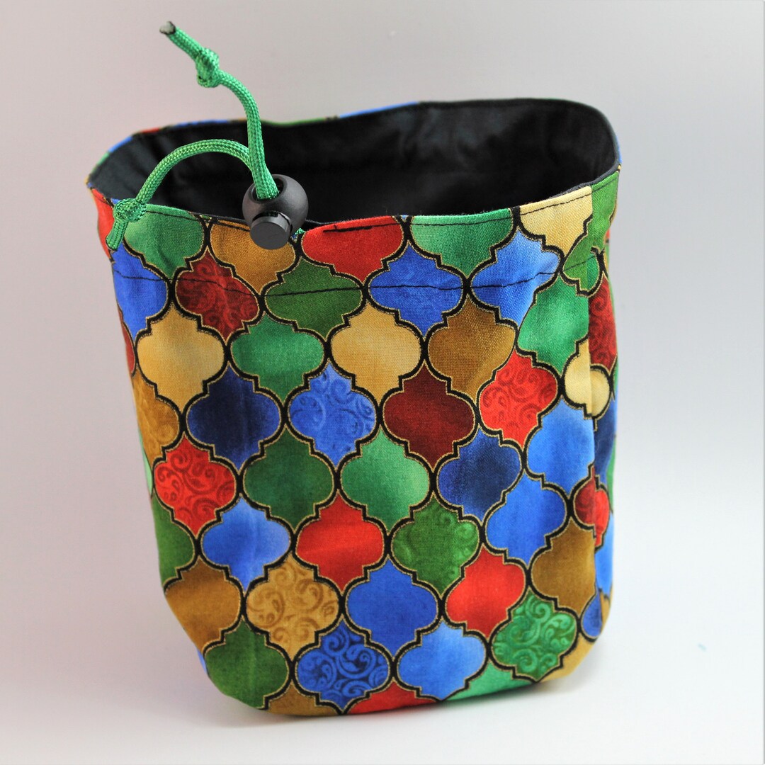 Jewel Tone Reversible Stand up Fabric Bag for Dice, Jewelry, and Gifts ...