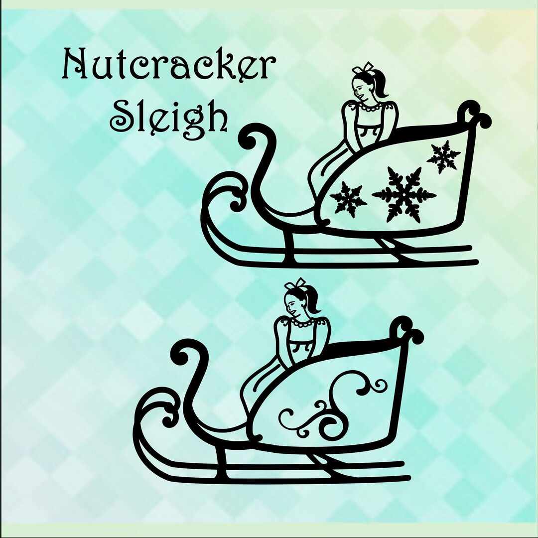 Land of Sweets, Snow Sleigh, Nutcracker Ballet, Clipart and Cut Files ...