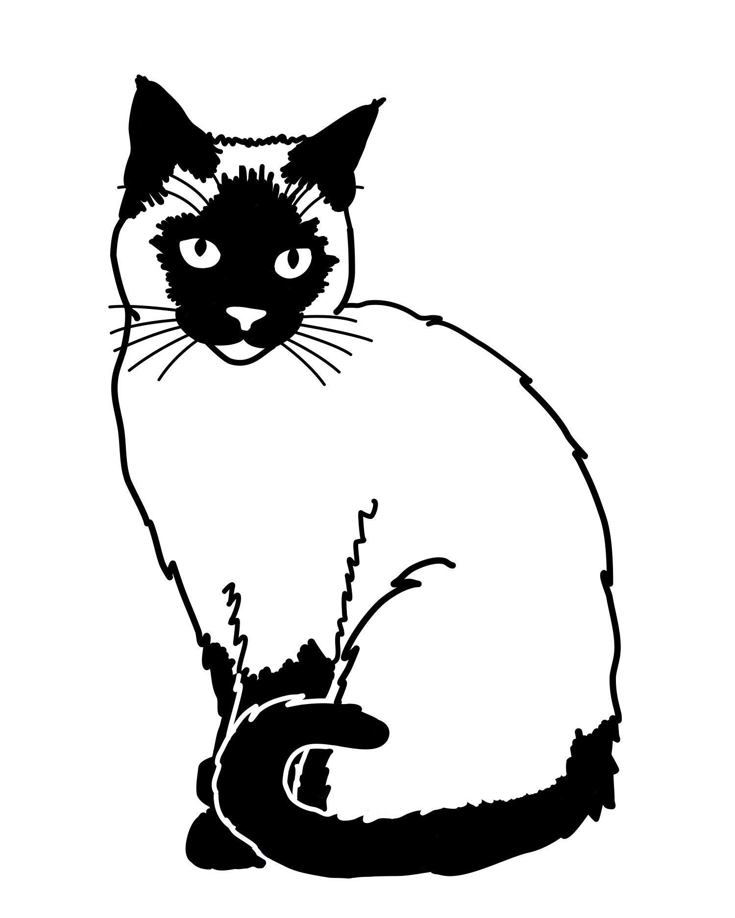 Siamese Cat A Clip Art and Cut Files - Etsy