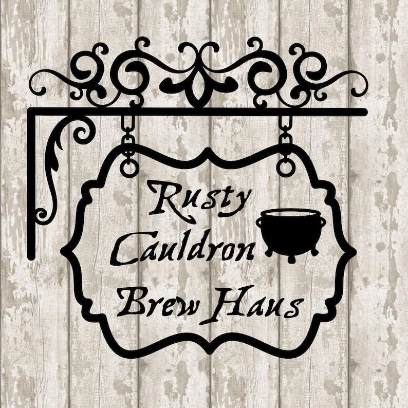 Rusty Cauldron Tavern Sign Clipart and Cut Files - Etsy