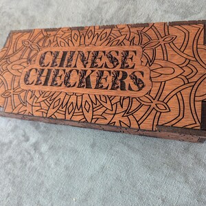 Wooden Chinese Checkers Set – Handmade 16.5” Engraved 3-layer Board W ...