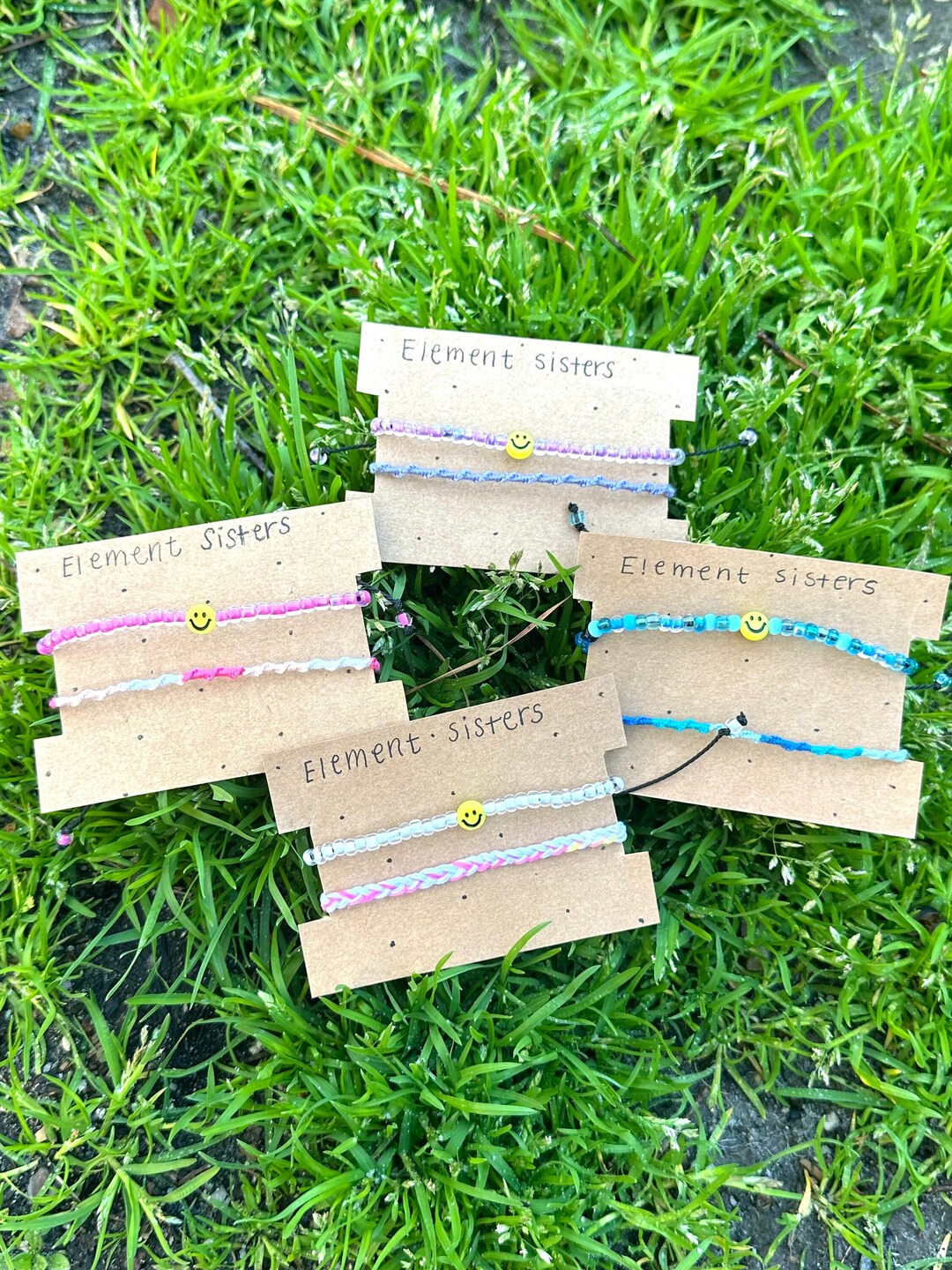 Smiley Face Bracelet Set - Etsy