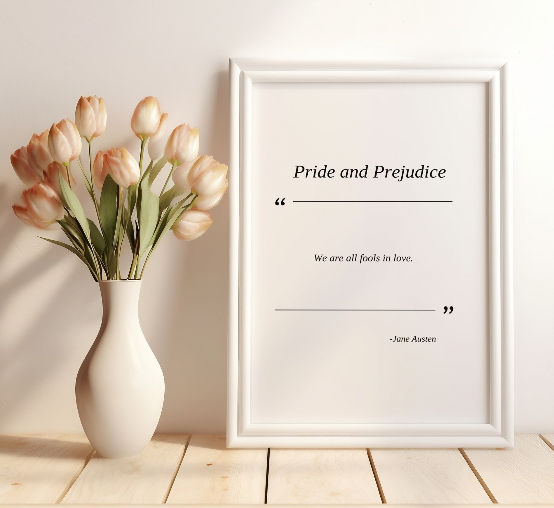 Pride and Prejudice Printable Poster, Jane Austen Quote, Classic ...