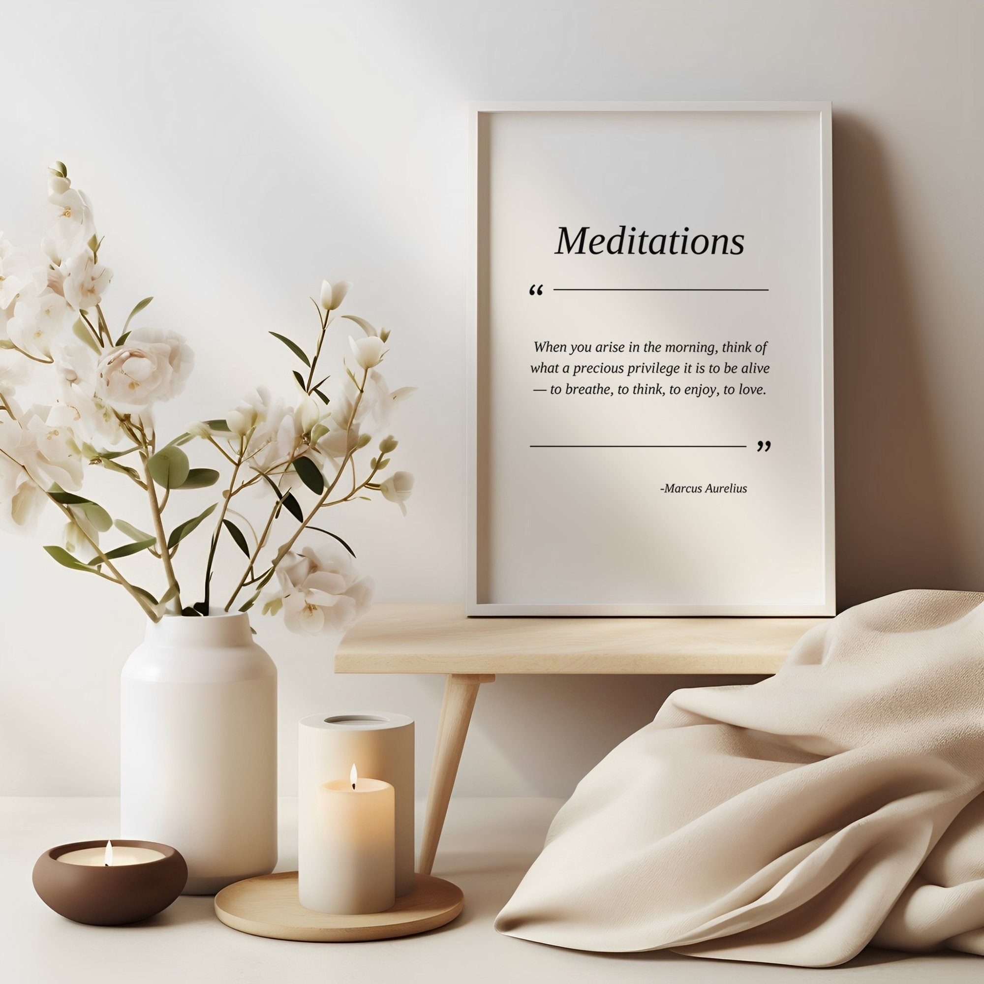 Meditations Printable Poster Marcus Aurelius Quote Stoic - Etsy