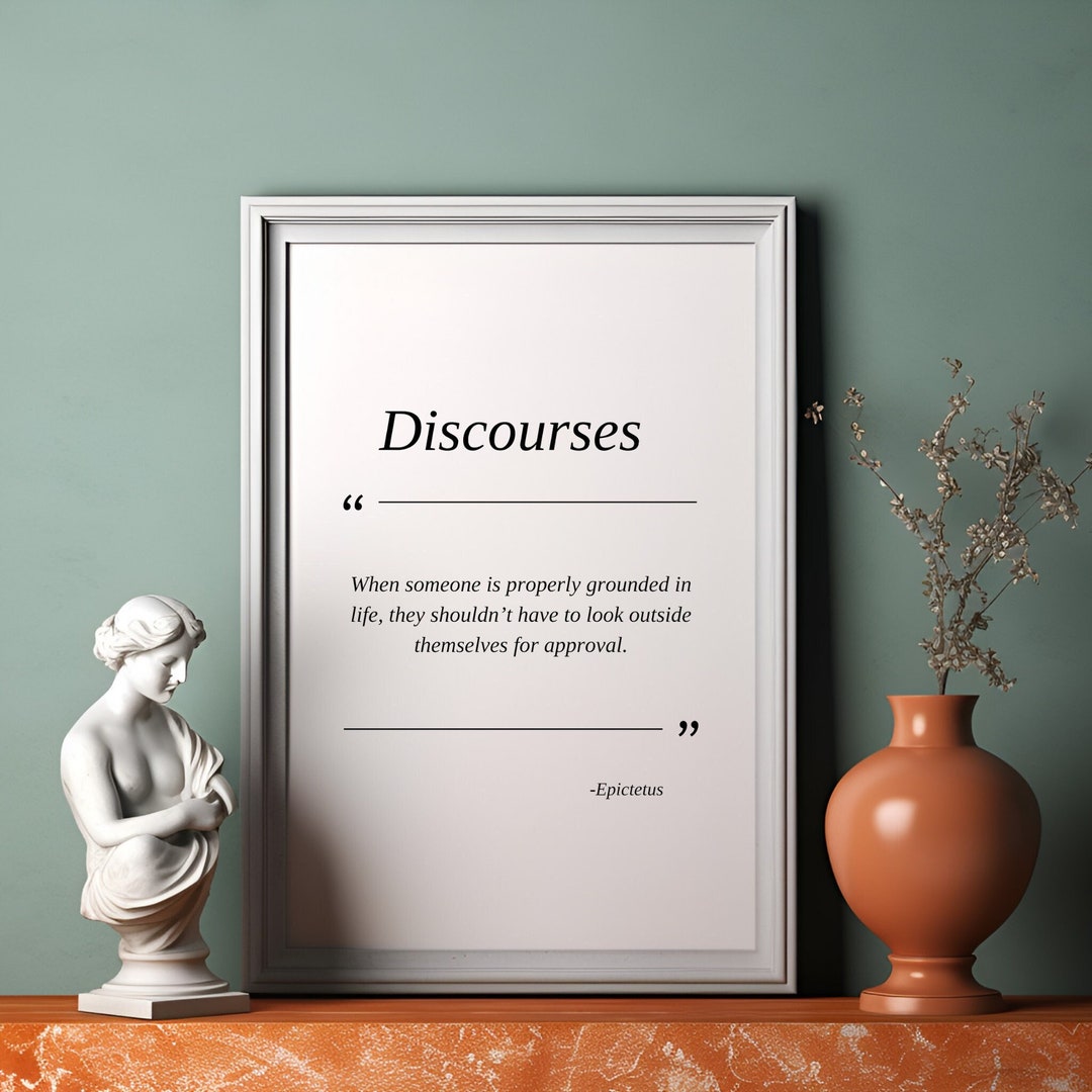 Epictetus Quote, Stoic Printable Gift, Discourses Print, Discourses ...