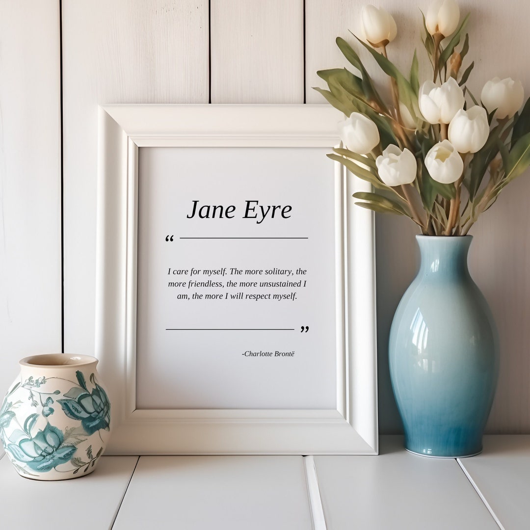 Jane Eyre Quote Print: Charlotte Bronte Literary Poster (digital ...