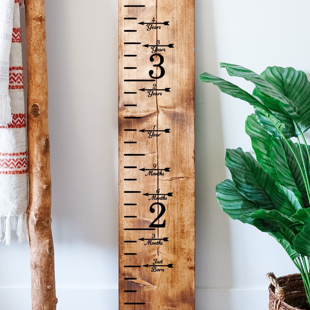 Cursive Height Markers for Growth Chart Rulers vinyl, Black or White - Etsy