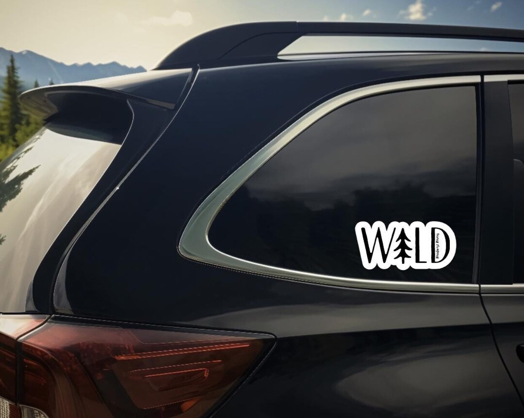 WILD Tree Vinyl Car Decal OR Die Cut Sticker, 6", Black or White - Etsy