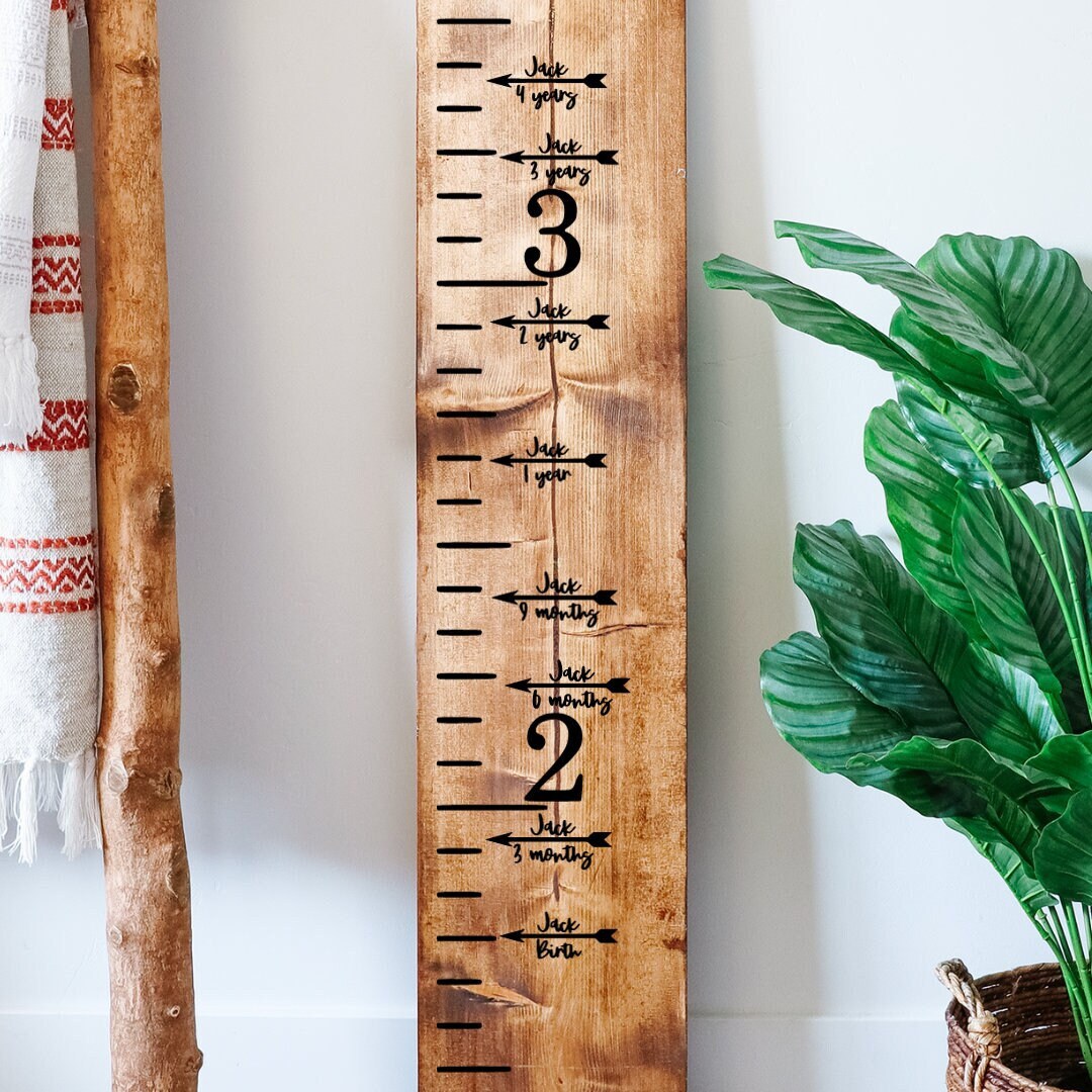 Customizable Cursive Height Markers for Growth Chart Rulers (vinyl ...