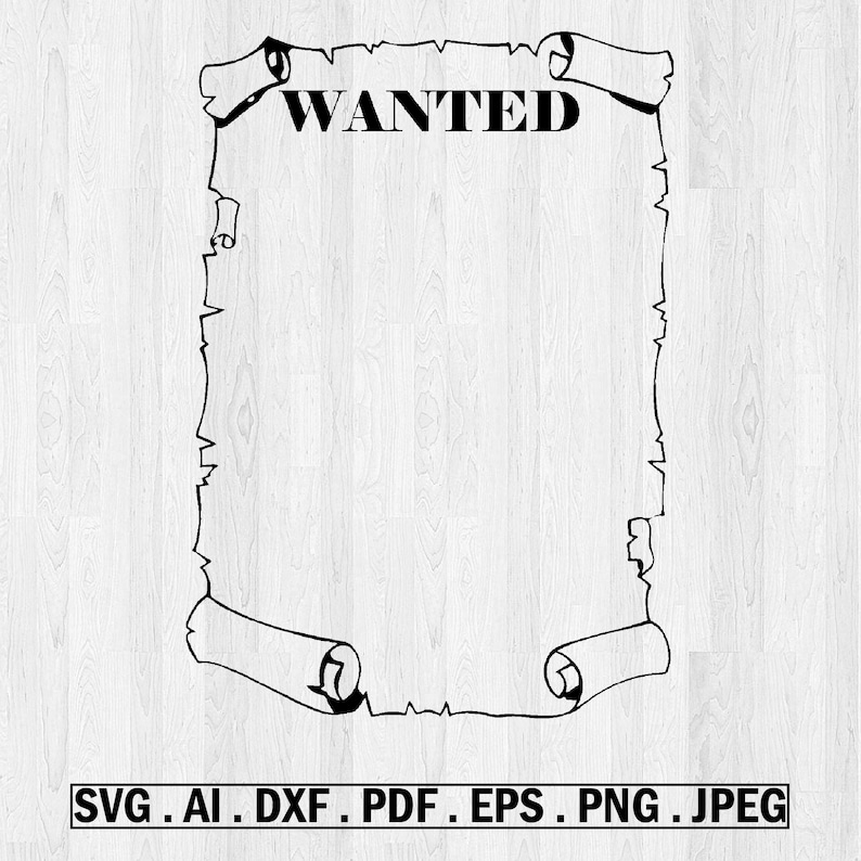 Wild West Wanted Poster SVG Wild West Svg Western Svg - Etsy