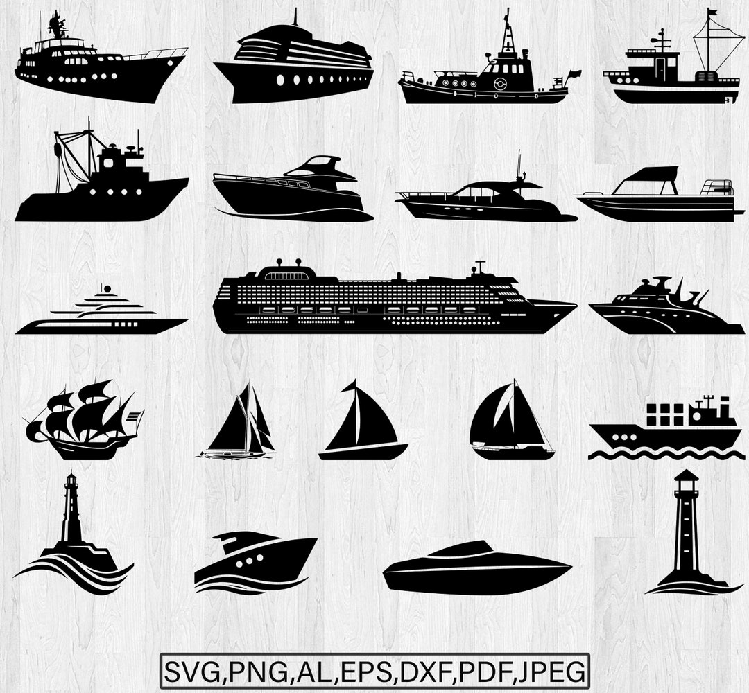 Boat Svg Vacation Fishing Anchor Svg Cruise Ship Svg File for Cricut T ...