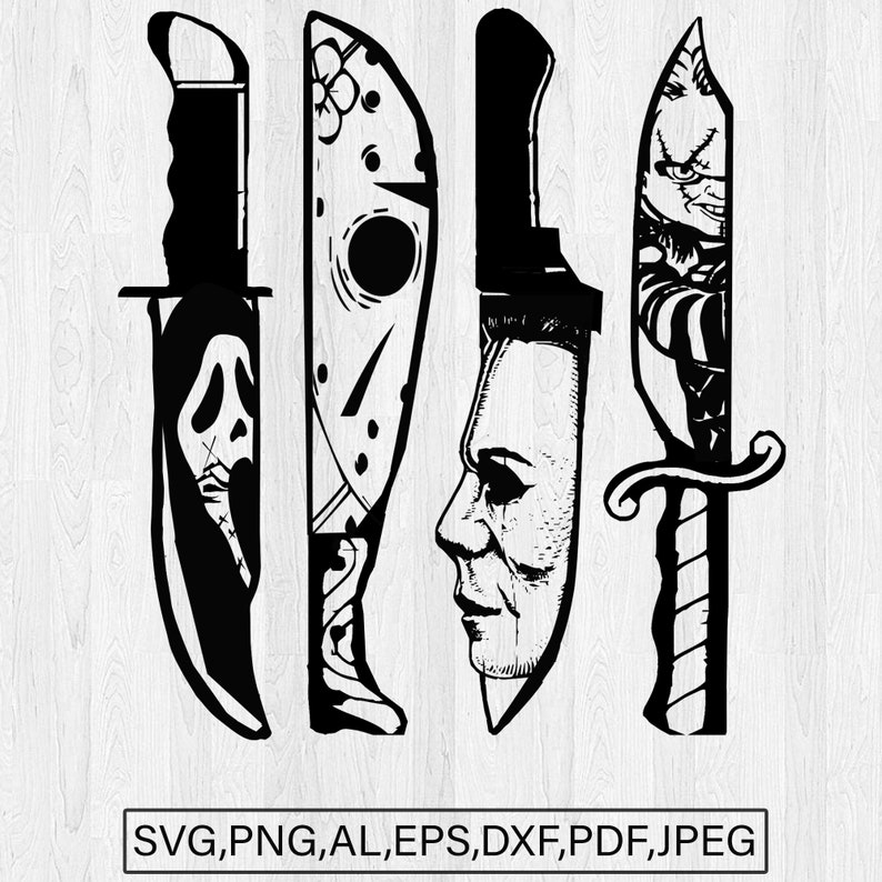 Horror Movie Knives Knife Slasher Flick Halloween Jason Chucky - Etsy ...