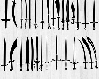High Quality Sword SVG Bundle Sword Monogram Sword Dxf - Etsy