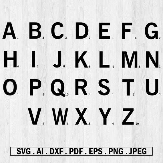 Scrabble Letters Svg Alphabet Svg Scrabble Tiles Scrabble Tile - Etsy