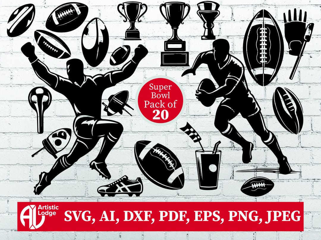 Football Clipart Bundle, Sports SVG PNG Graphics for T-shirt & Mug ...