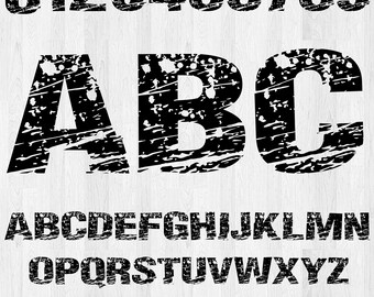 Distressed Alphabet SVG, Grunge Alphabet, Alphabet Svg, Vintage Font ...