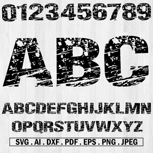 Distressed Letters - Etsy