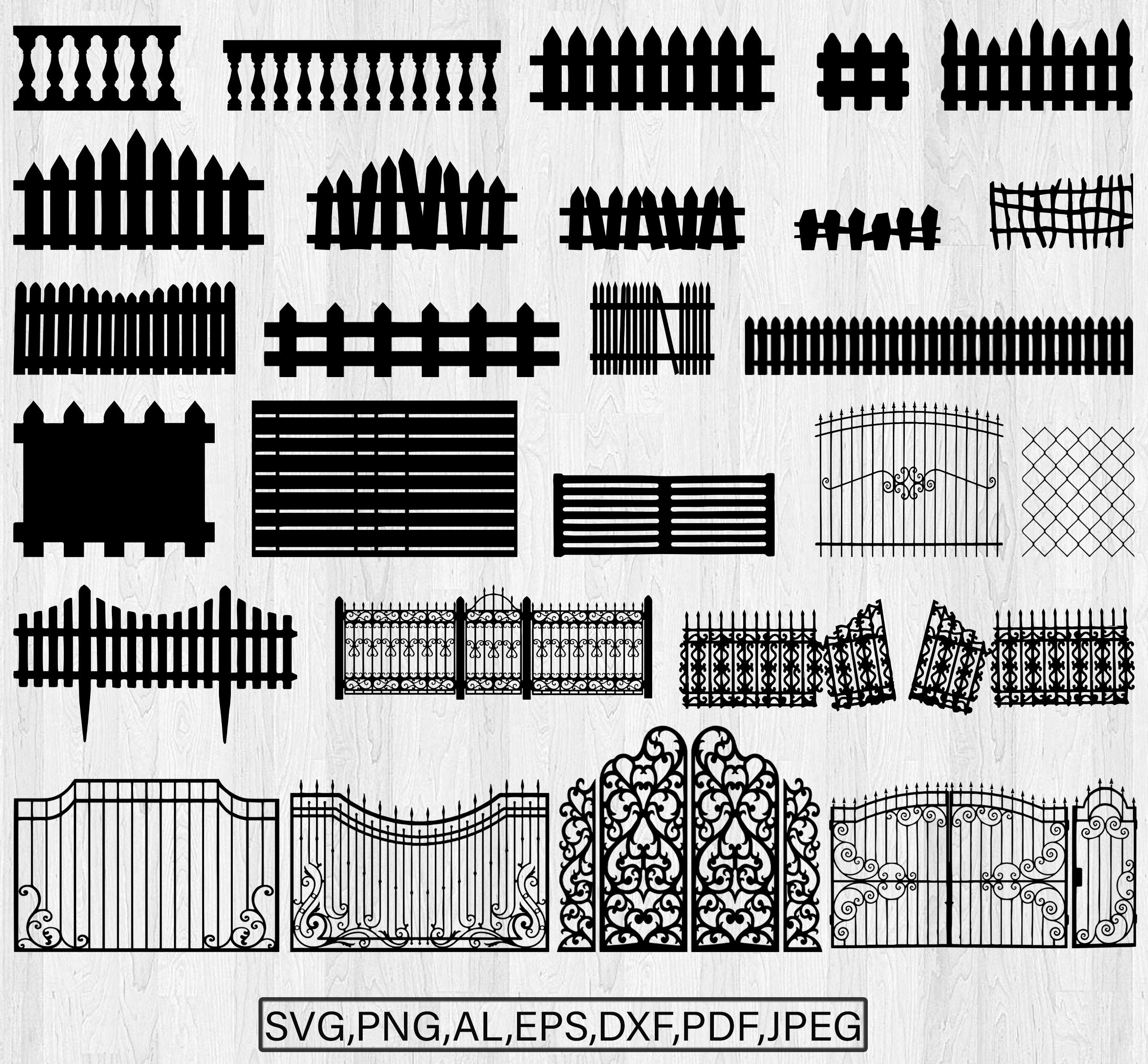 Fence Farmhouse Svg Garden Fence Farm Scene Svg Fence Sign - Etsy UK