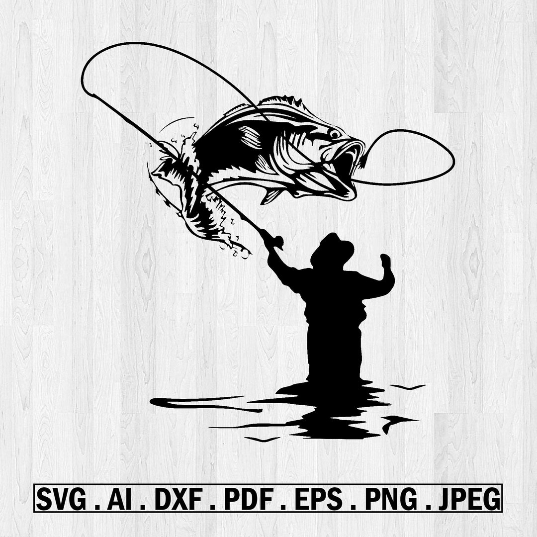 Bass Fishing Monogram Svg, Fishing Svg, Bass Name Fish Svg, Bass ...