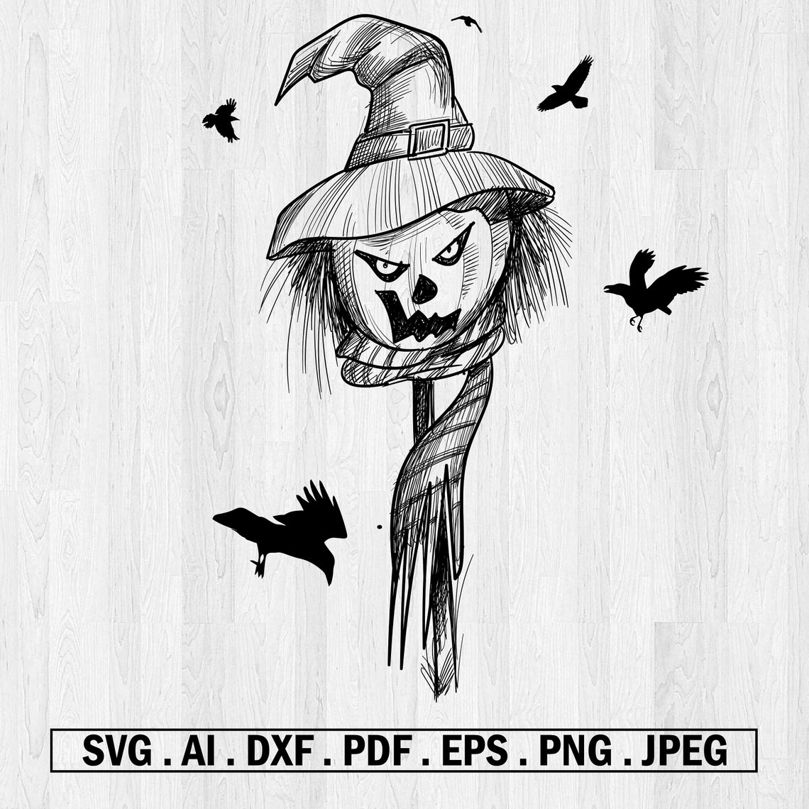 Scarecrow Svg Scarecrow Face Svg Scarecrow Clipart Halloween - Etsy
