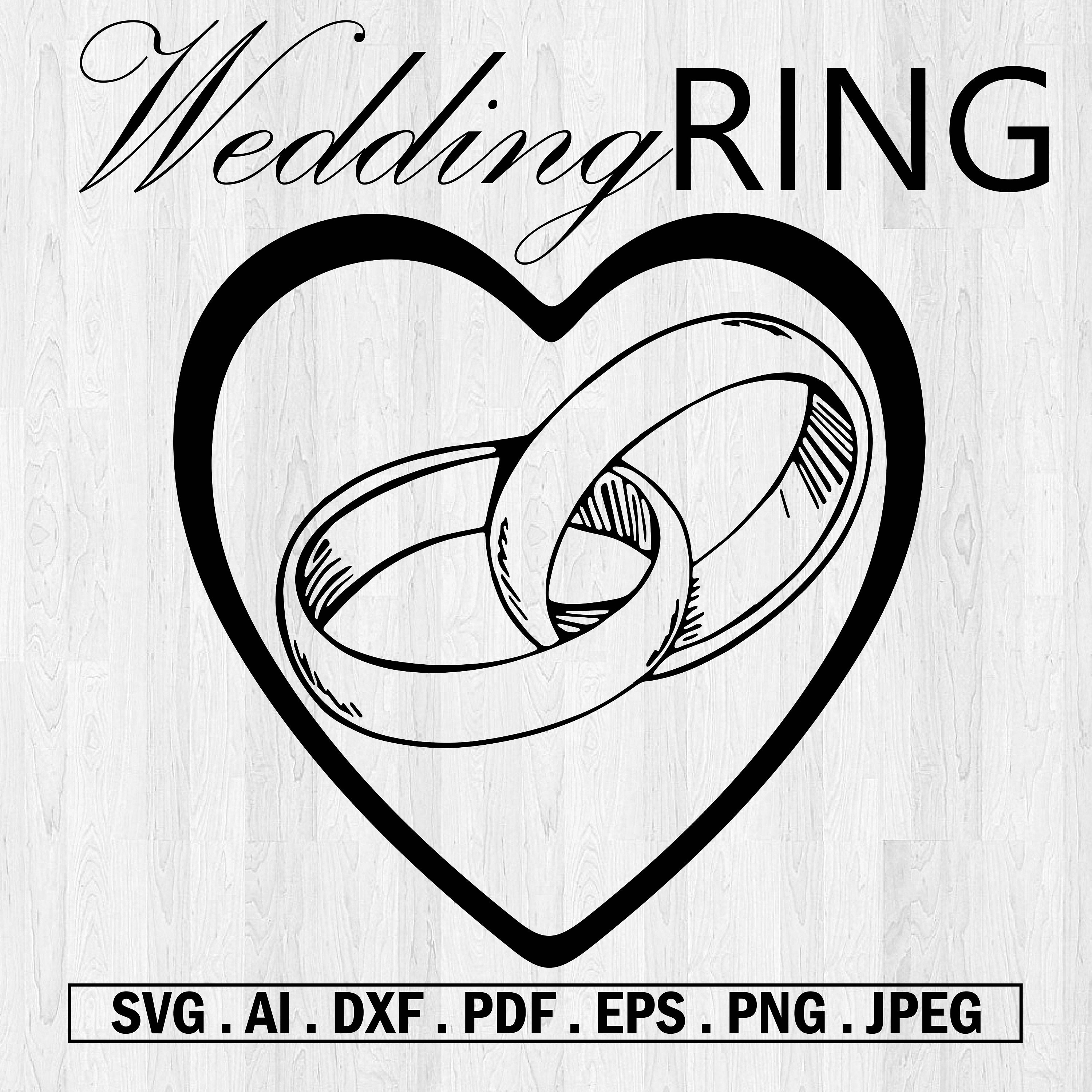Wedding Rings Heart Clipart