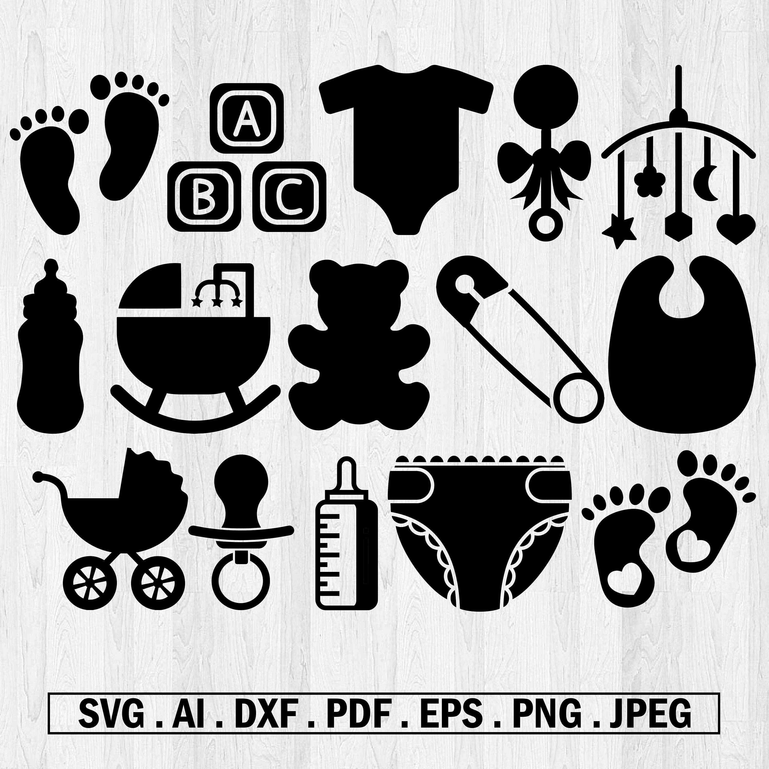 Baby Shower SVG Shower SVG Baby Shower SVG Bundle Baby - Etsy