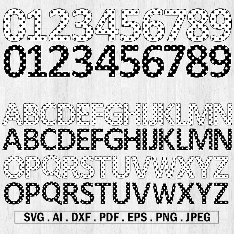Polka Dot Letters Big - Etsy