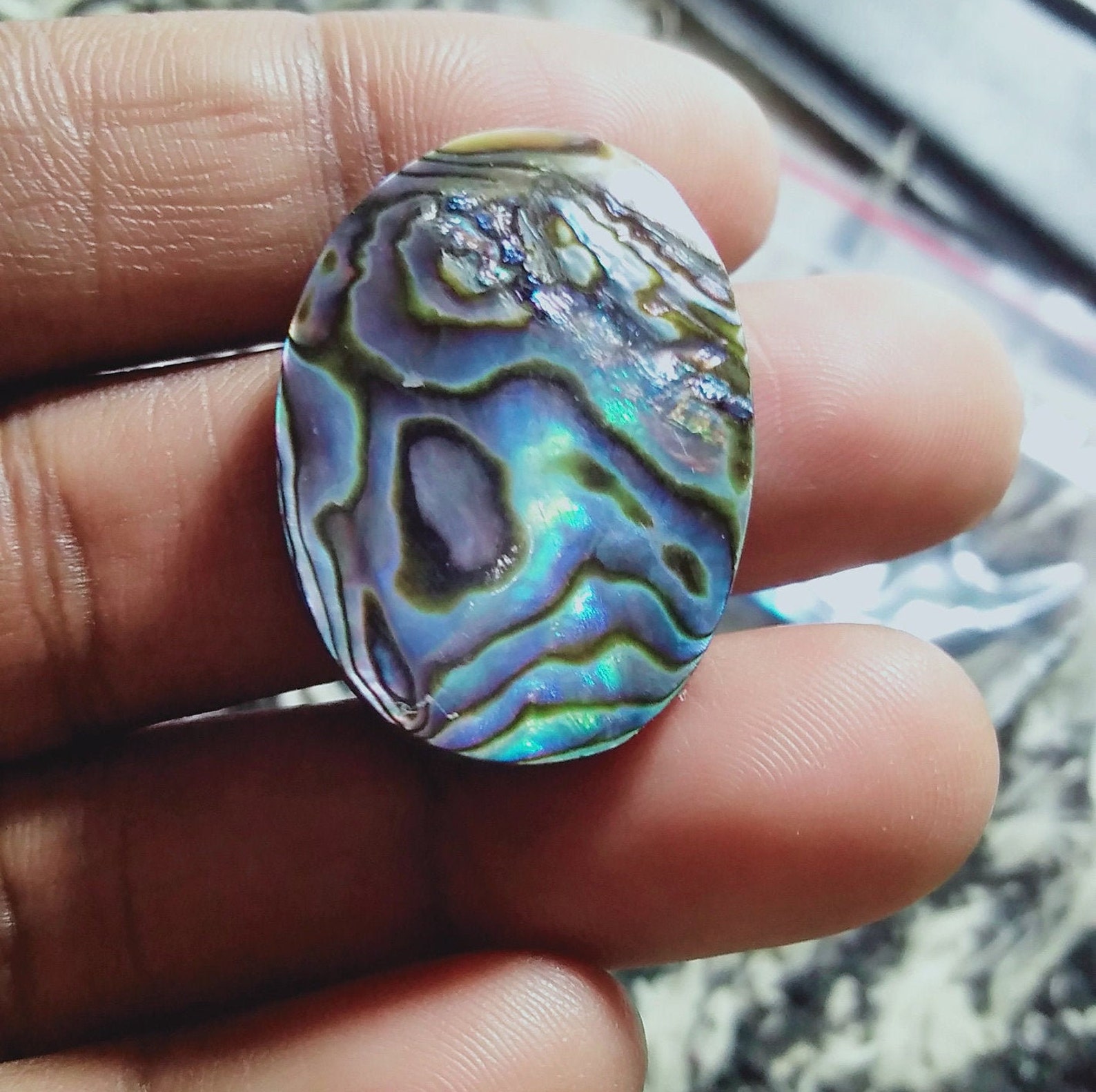 Semi Precious stone Abalone Shell gemstone cabochon loose | Etsy