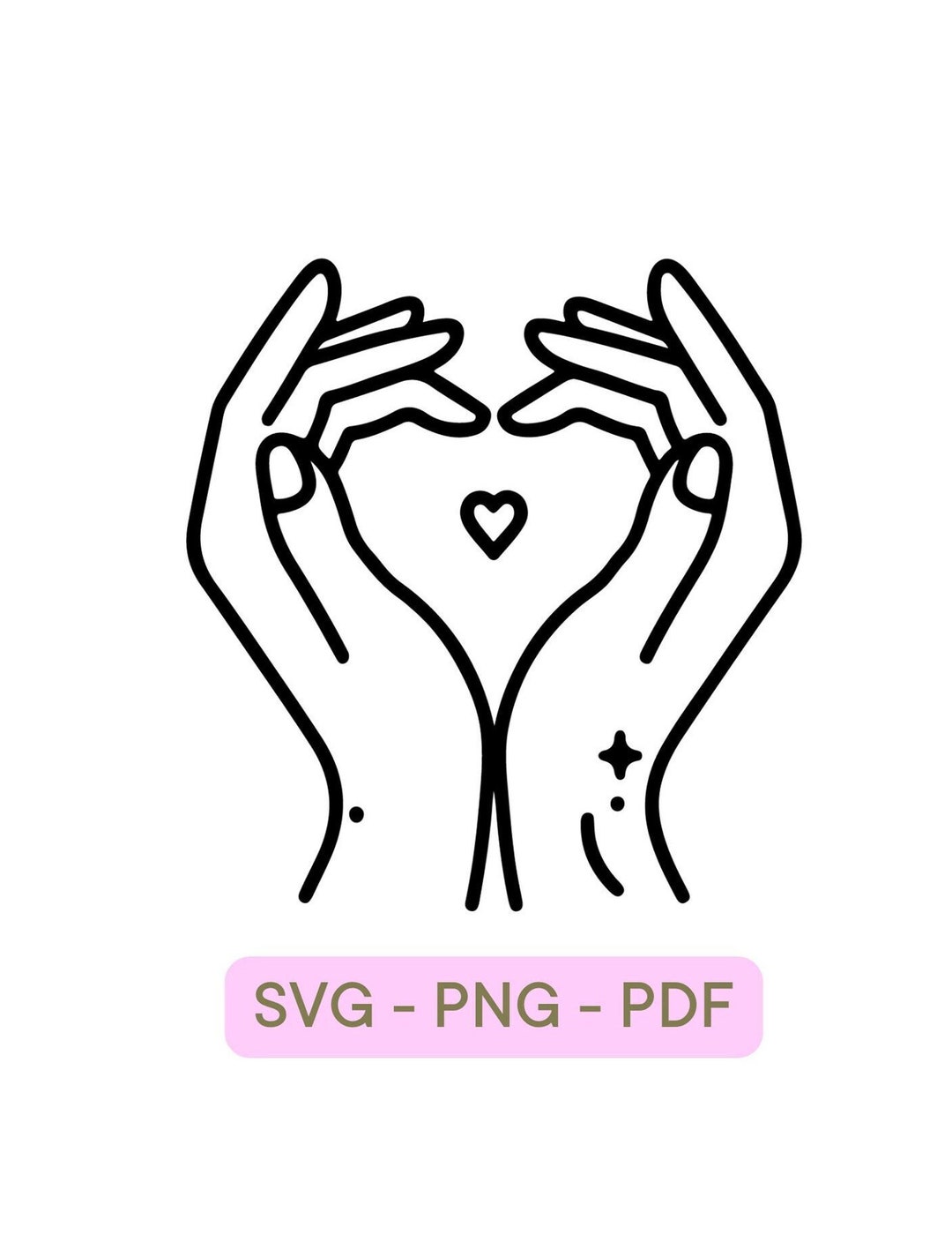 Heart Hands SVG PNG PDF Bundle | Valentine’s Day Cut Files | Love Hand ...