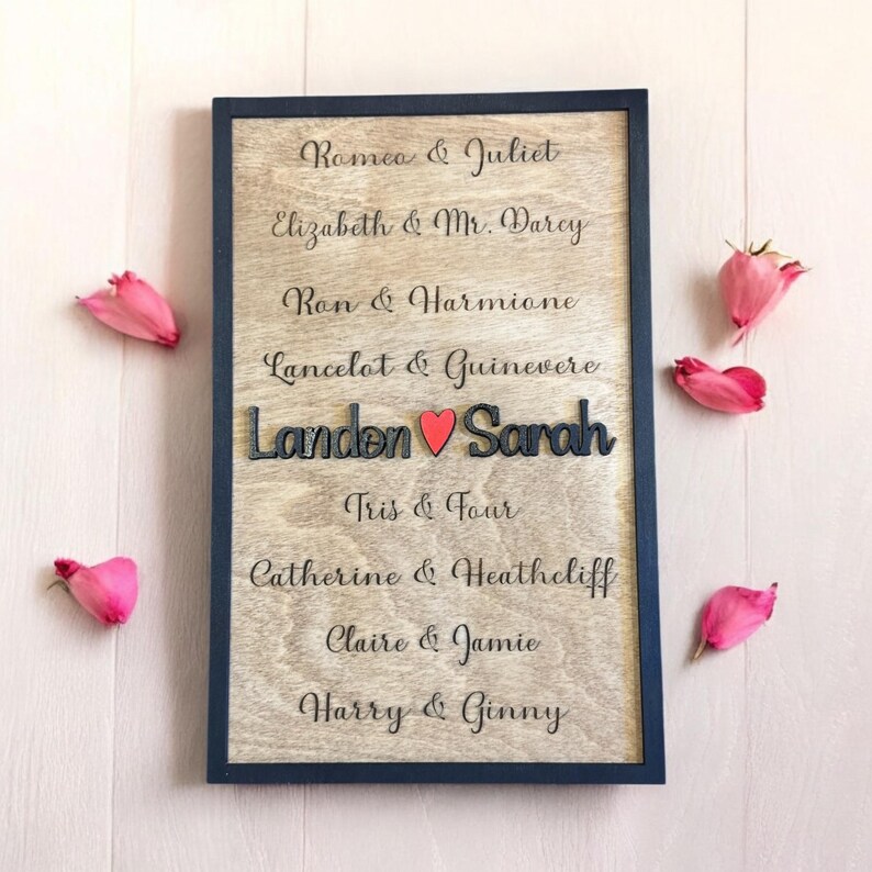 Romantic Couples Sign - Personalized Sign With Names - Love Sign ...