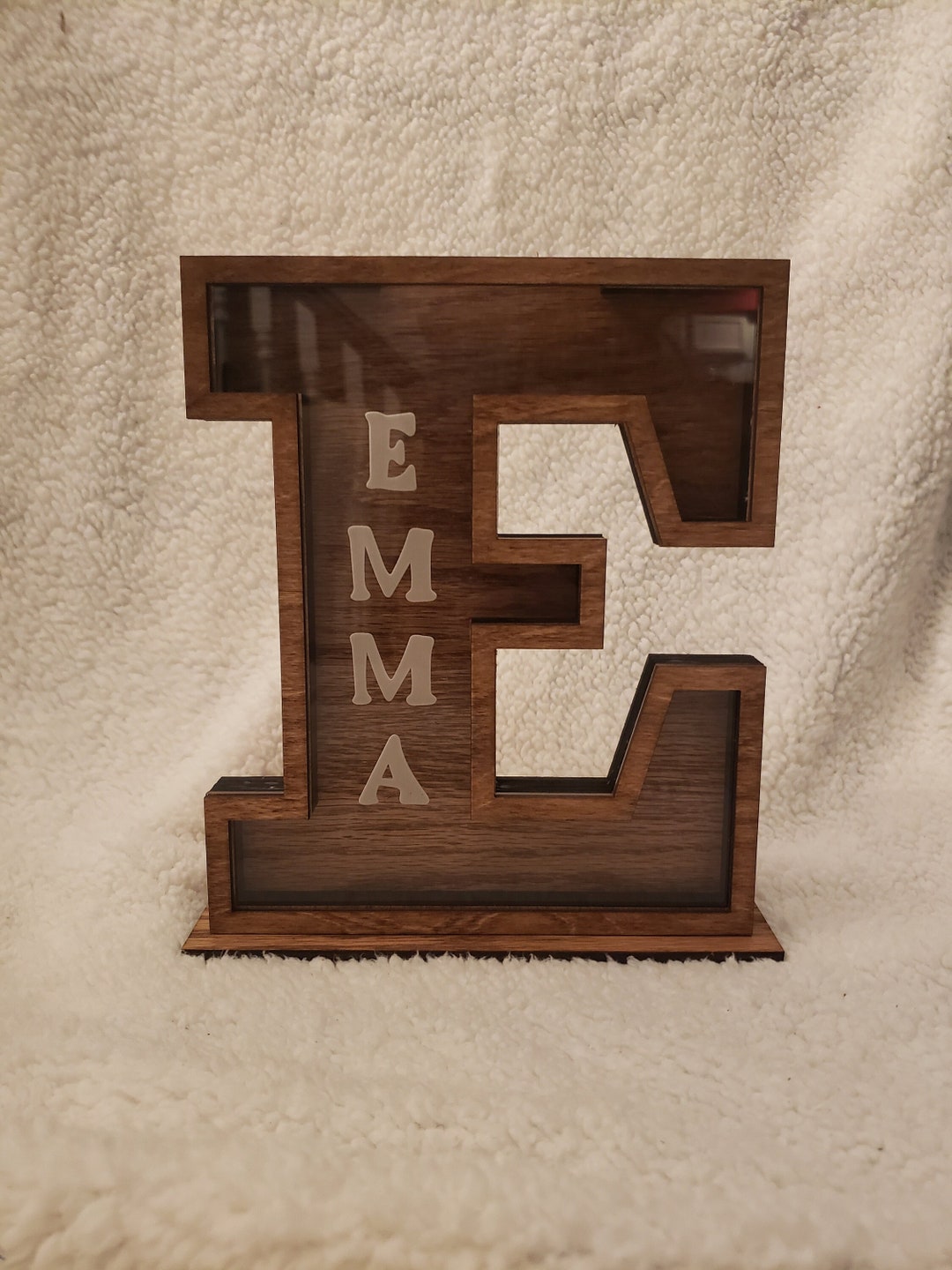 Personalized Letter Bank, Baby Name Bank, Wooden Money Bank, Nursery ...