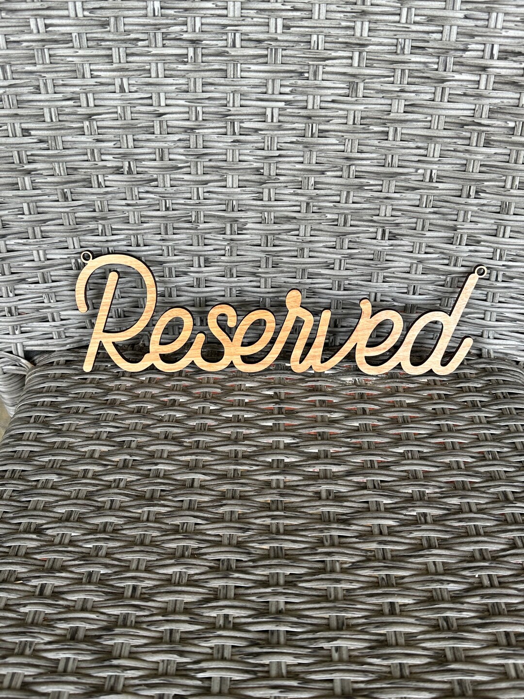 Elegant Wood Reserved Sign for Wedding Tables & Event Seating | Rustic ...