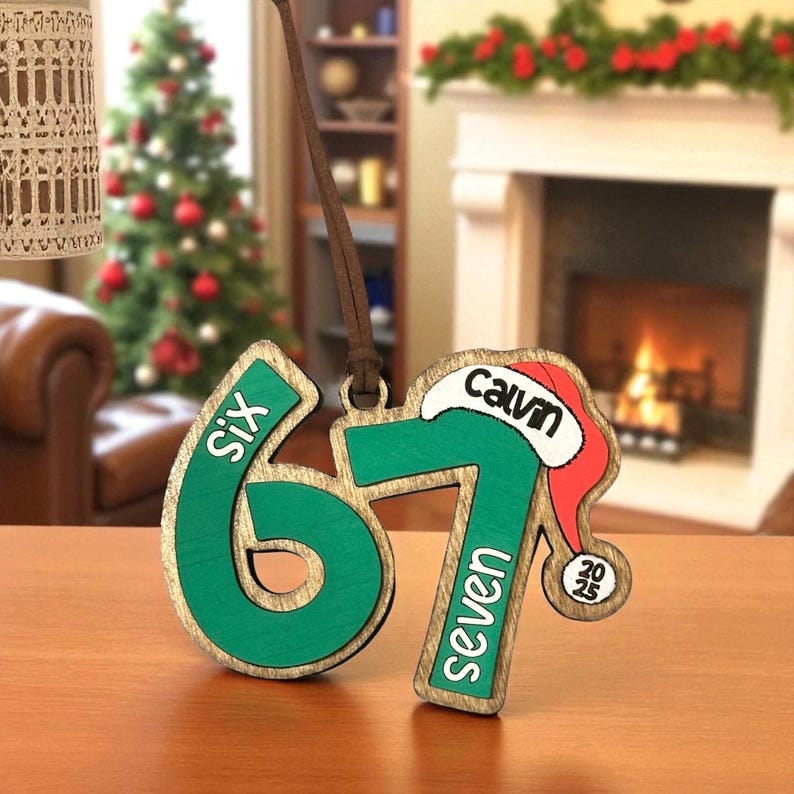 Six Seven Ornament - Tik Tok Viral Ornament - Word of the Year Ornament ...