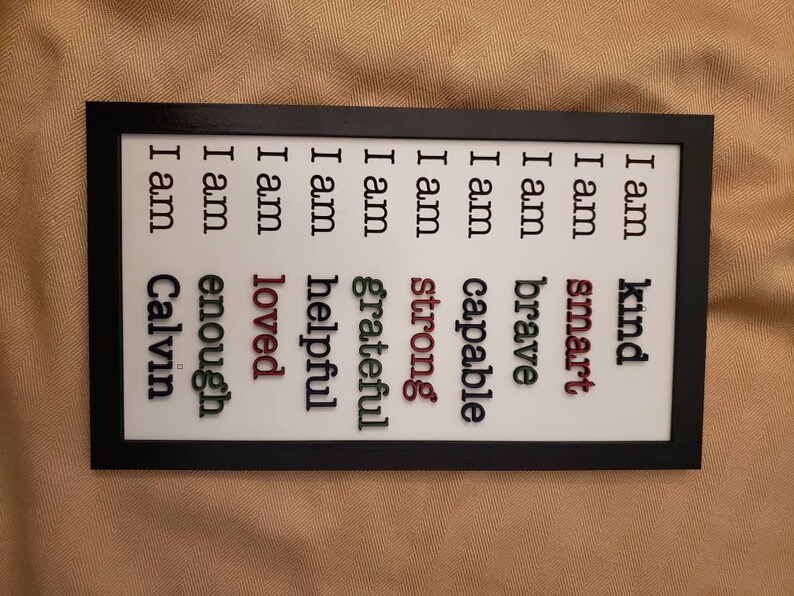 Personalized Affirmation Sign // Positivity Sign // Self Worth - Etsy