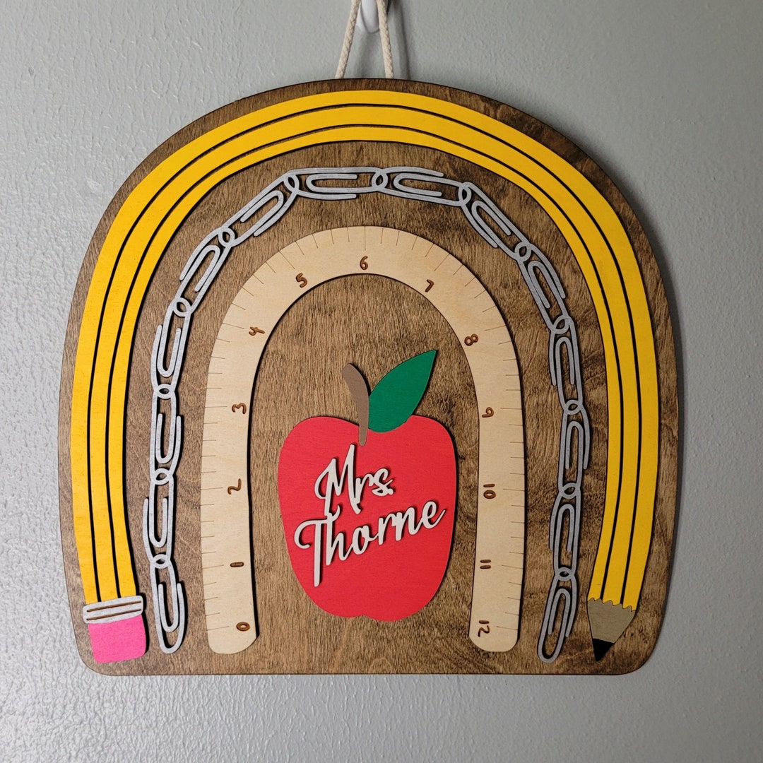 Rainbow Teacher Sign, Teacher Classroom Sign, Educator Sign, Teacher ...