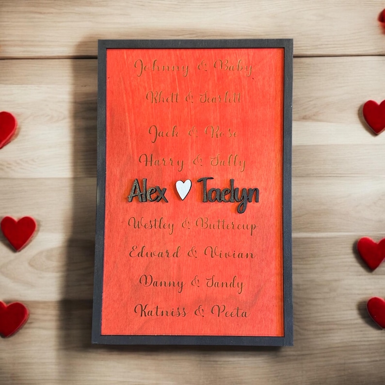 Romantic Couples Sign - Personalized Sign With Names - Love Sign ...