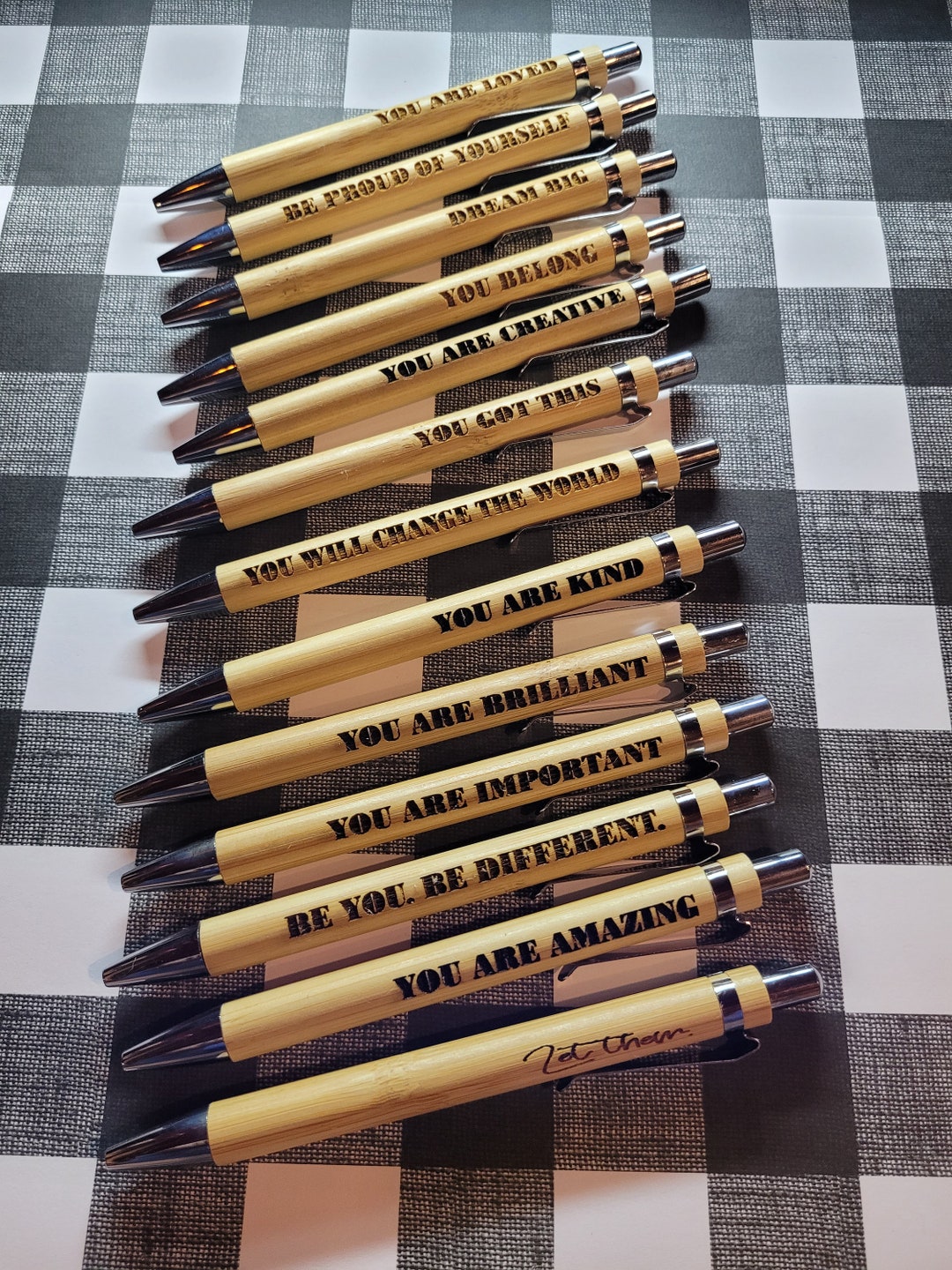 Affirmation Bamboo Pen, Back to School Pens, Gift for Her, Gift for Him ...