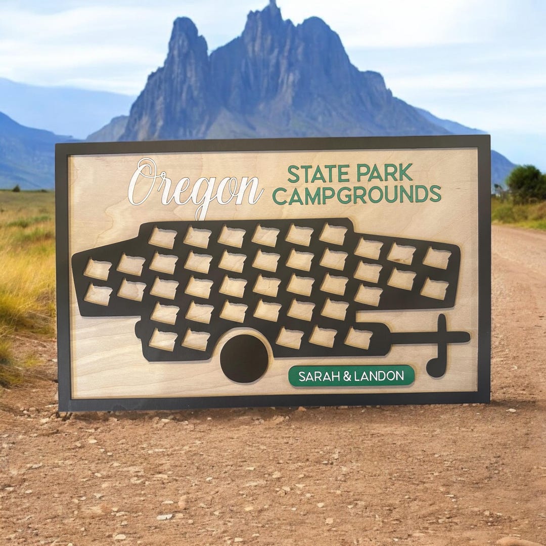 Oregon State Park Camping Map - Track Your Adventures - Campground ...