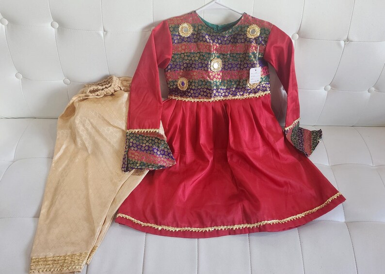 Small Girls Gota Kinaro Suite Indian Pakistani - Etsy