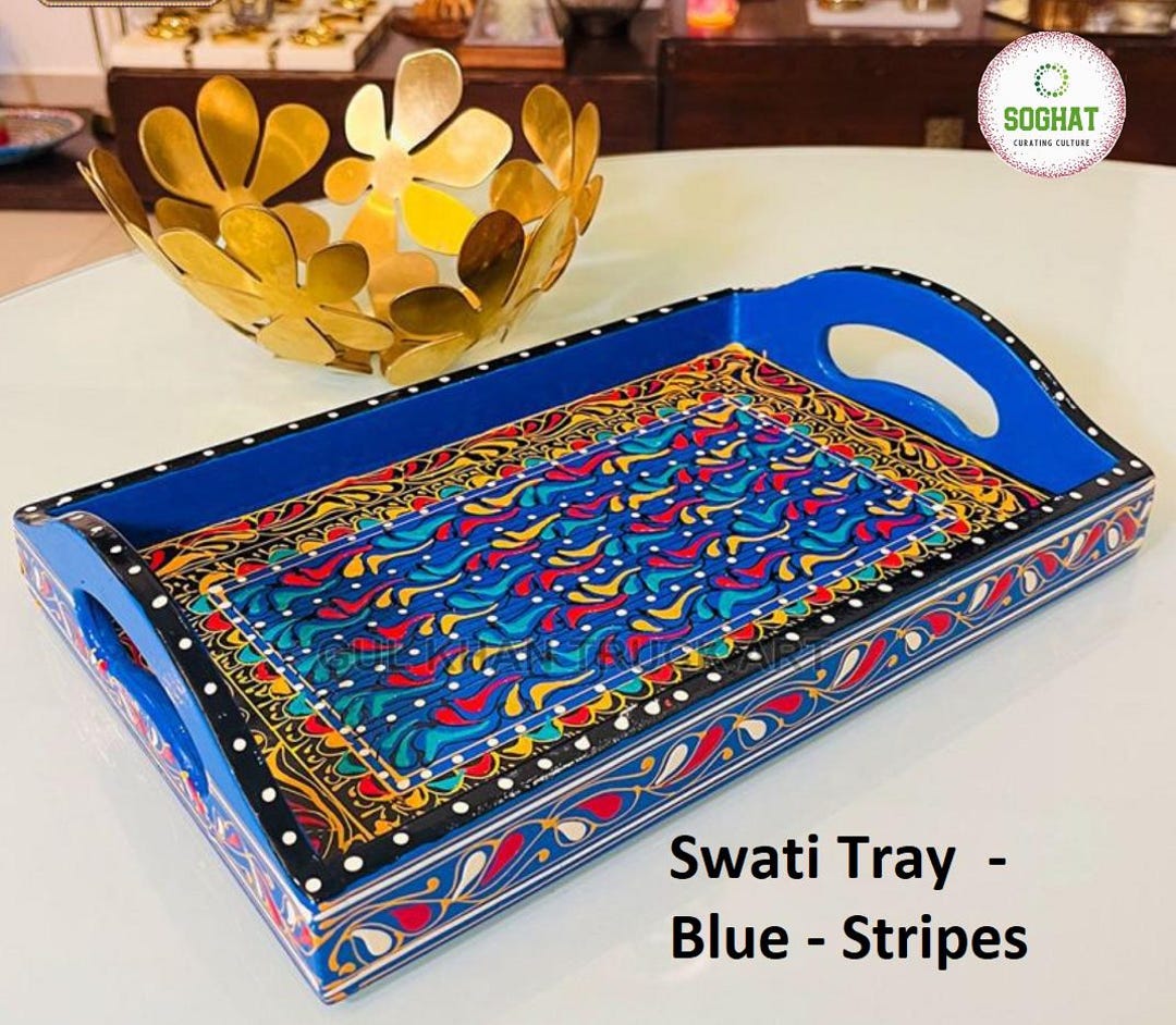 Handcrafted Swati Tray – Pakistani Truck Art Design -india - Home Decor ...