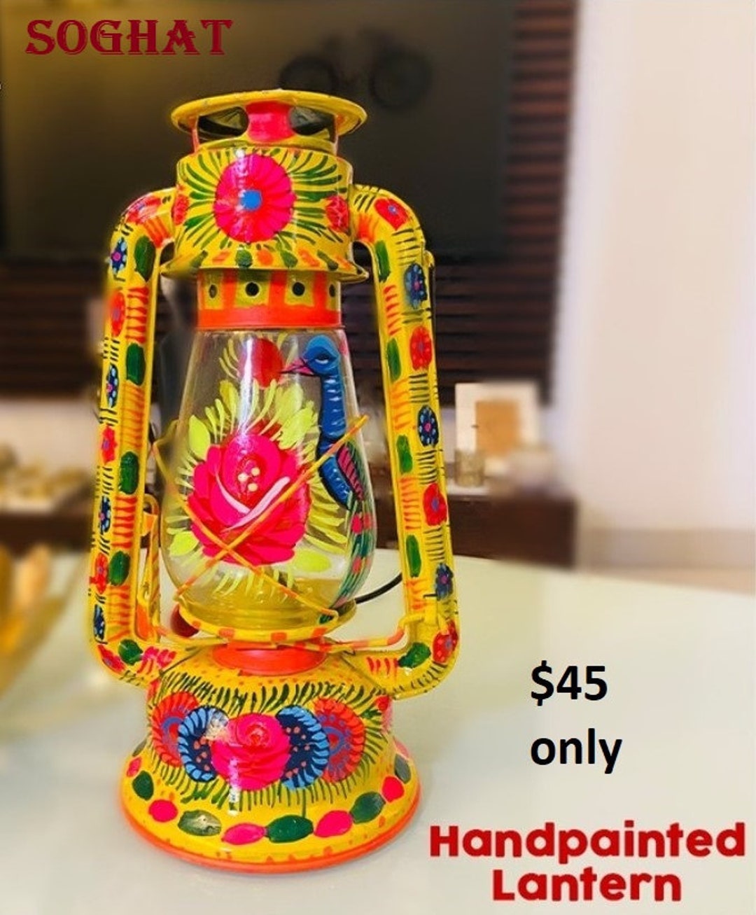 Handpainted Lantern - Pakistani Truck Art - Home Décor - Etsy