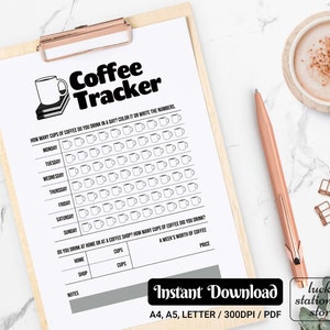 Coffee Tracker, Coffee Tracker Note, Coffee Review, Coffee Log ...