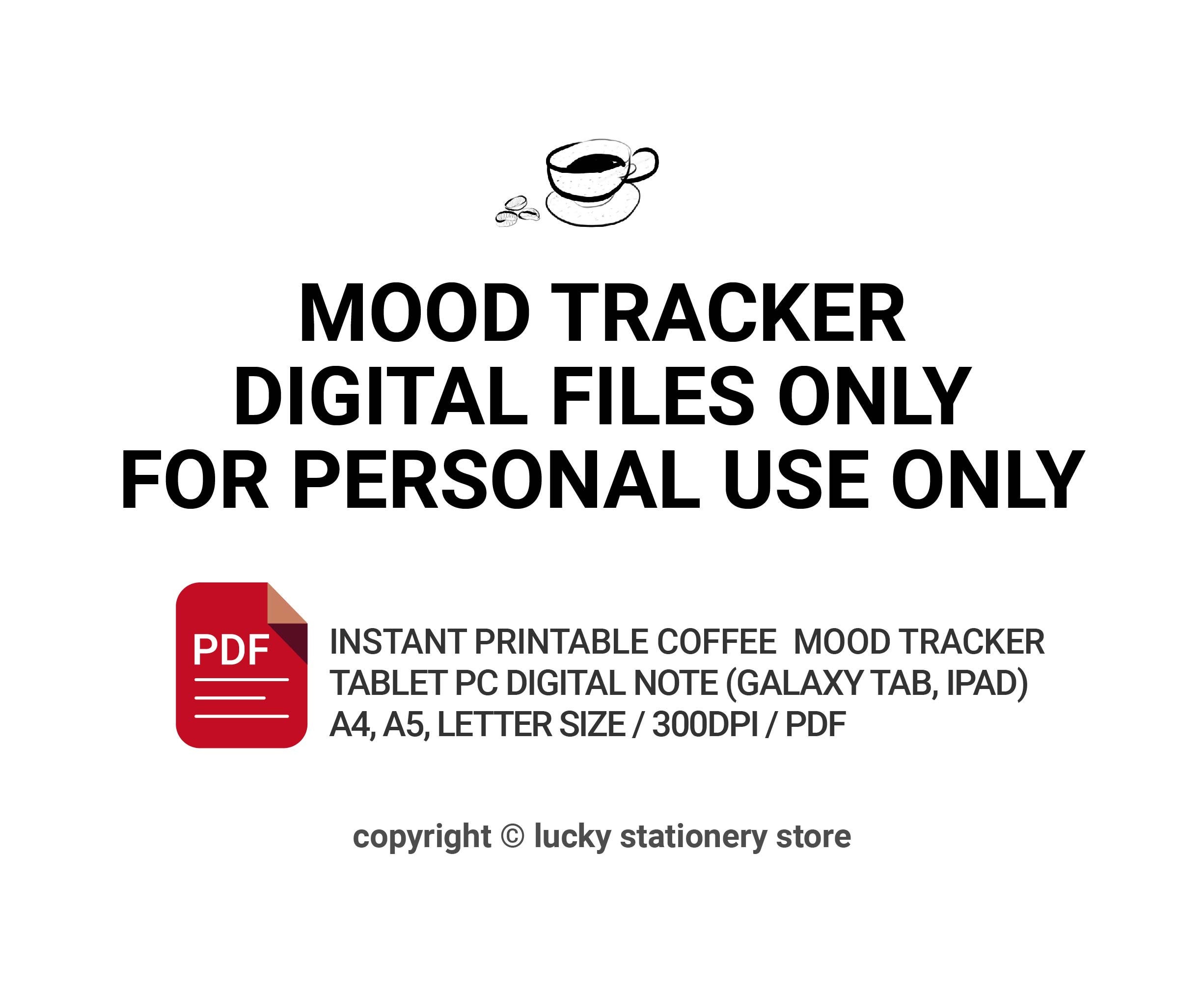 Mood Tracker, Coffee Mood Tracker, How Do You Feel Today?, My Mood, My Mood Printable, My Mood ...